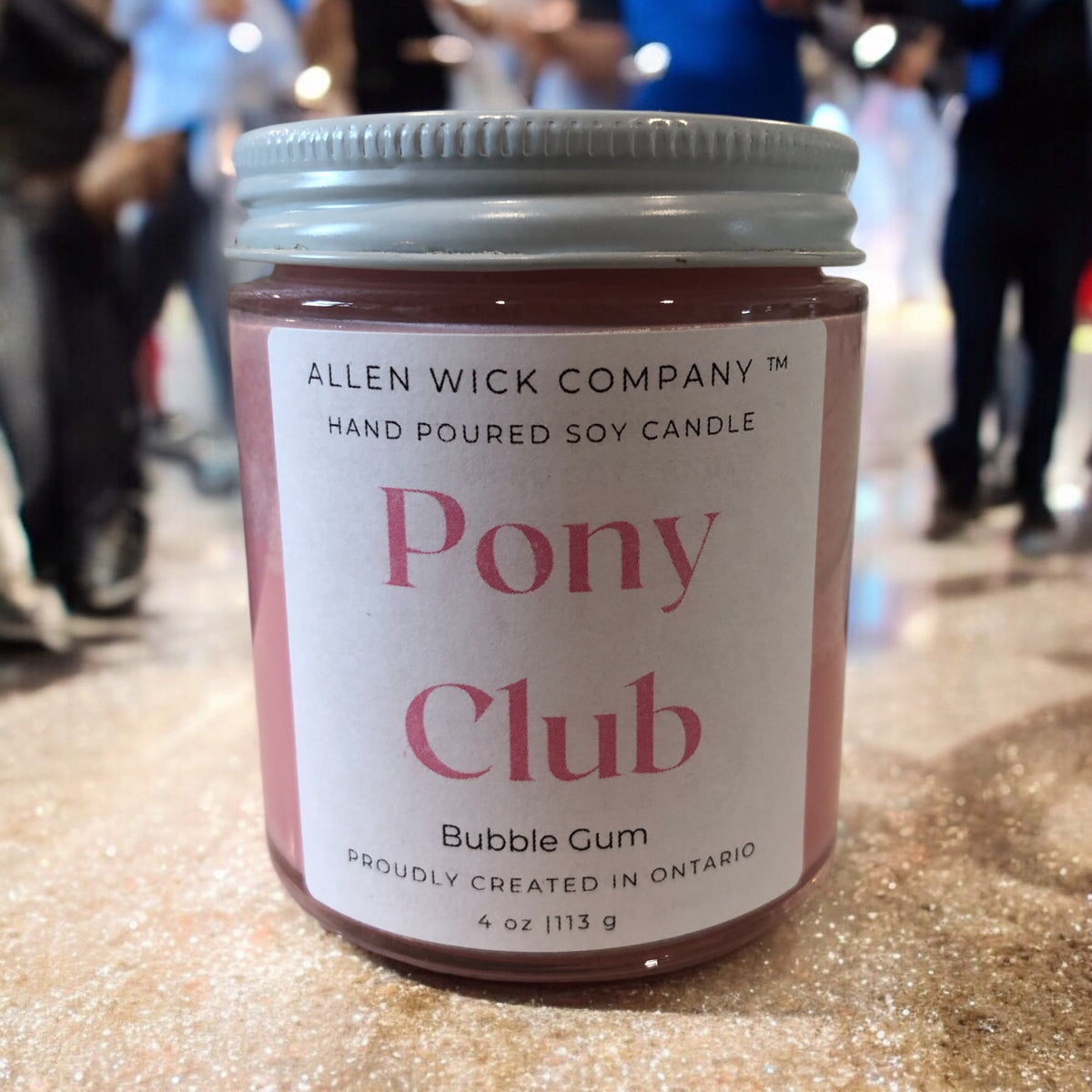 PONY CLUB Bubble Gum Jar Candle (Small and Medium) – Allen Wick Candles